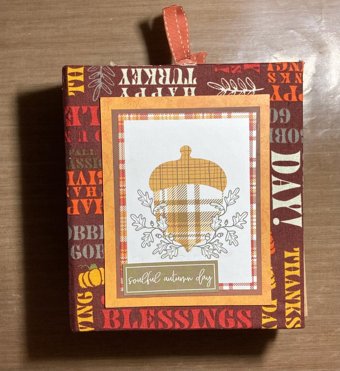 Handmade Fall Mini-album, Removable Pages, Chunky Cute Fall-themed ...