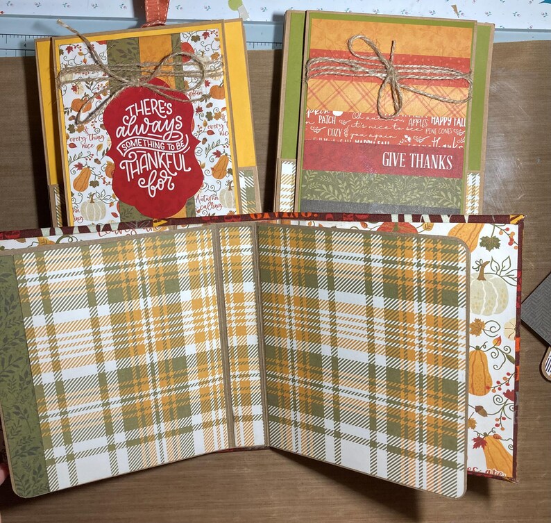 Handmade Fall Mini-album, Removable Pages, Chunky Cute Fall-themed ...