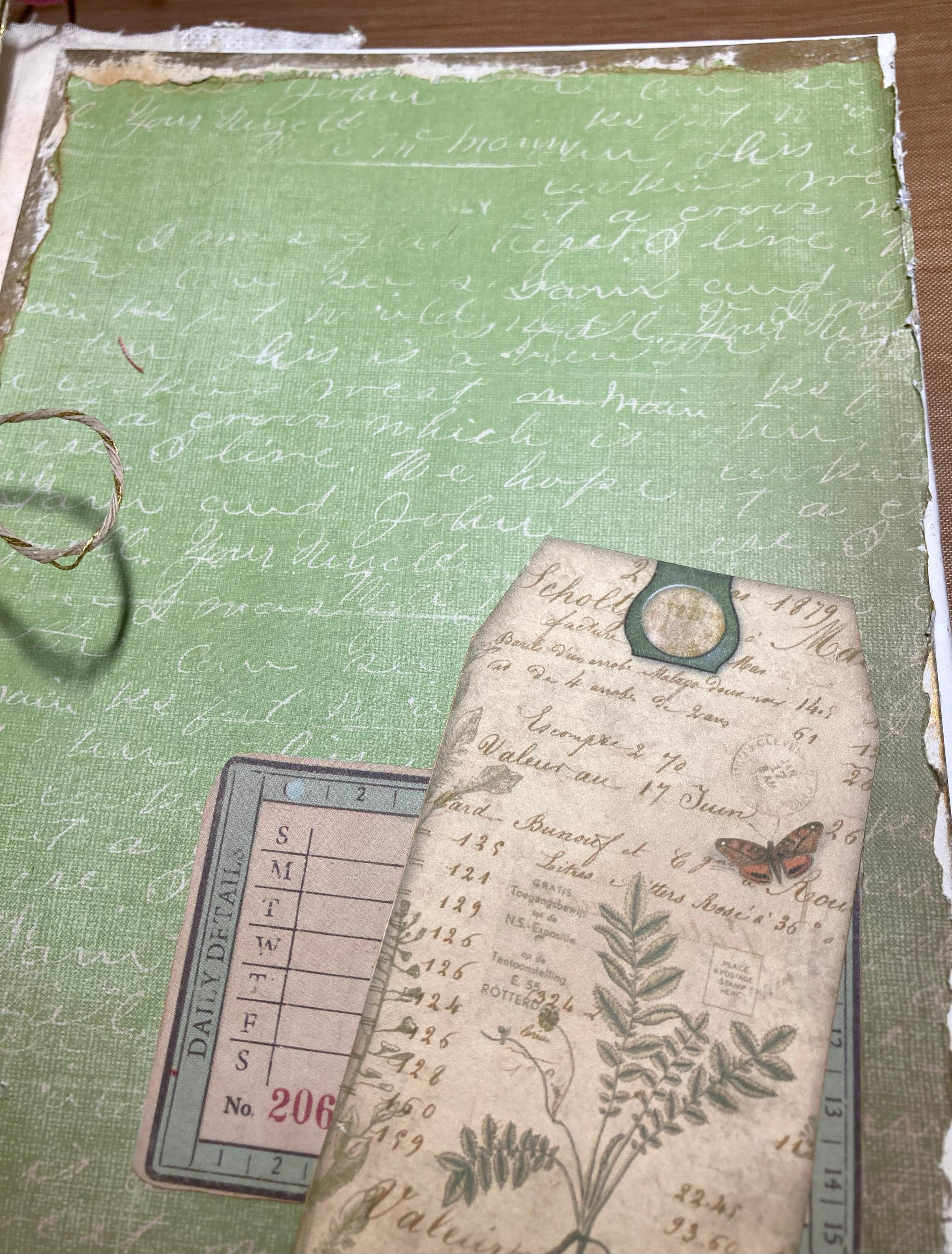 Vintage Inspired Scrapbook Journal, Romantic Floral Journal, Mini Album ...