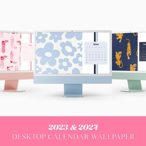 2023 & 2024 Preppy Desktop Calendar Wallpaper, Disco Cowgirl - Etsy ...