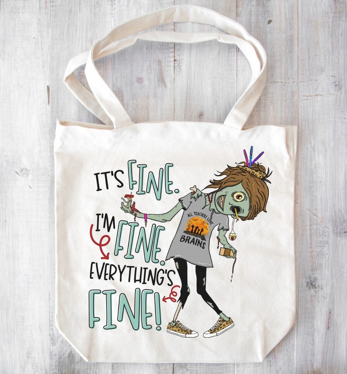 Zombie Teacher Halloween Screen Print Transfer Make Your Own - Etsy