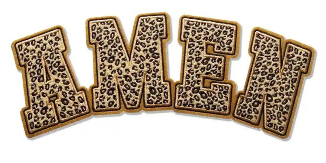 Amen Animal Print Iron on Patch - Make Your Own Shirt - Ready to Ship ...