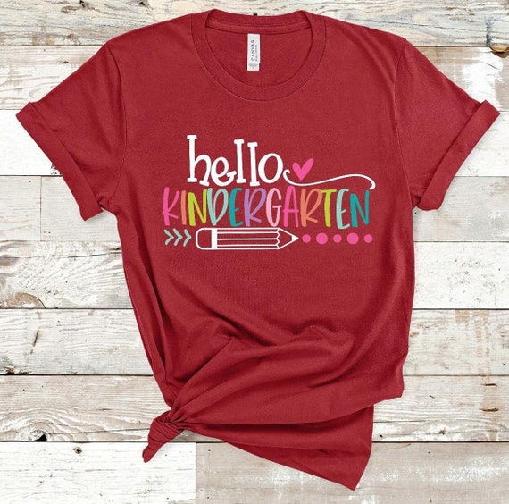 Hello Kindergarten Back to School Screen Print Transfer - Etsy