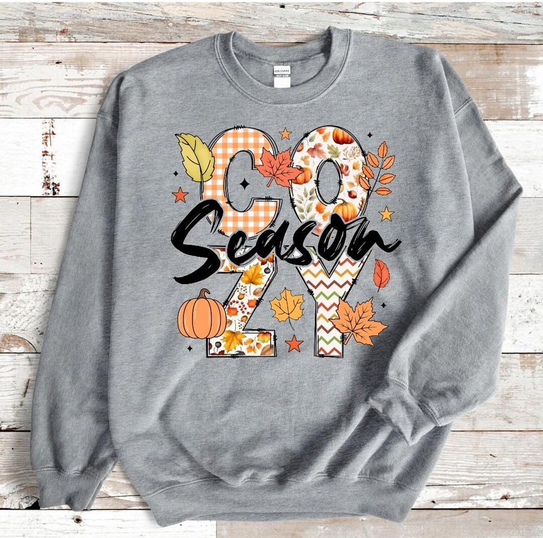 Cozy Season Fall Screen Print Transfer Make Your Own Shirt Autumn ...