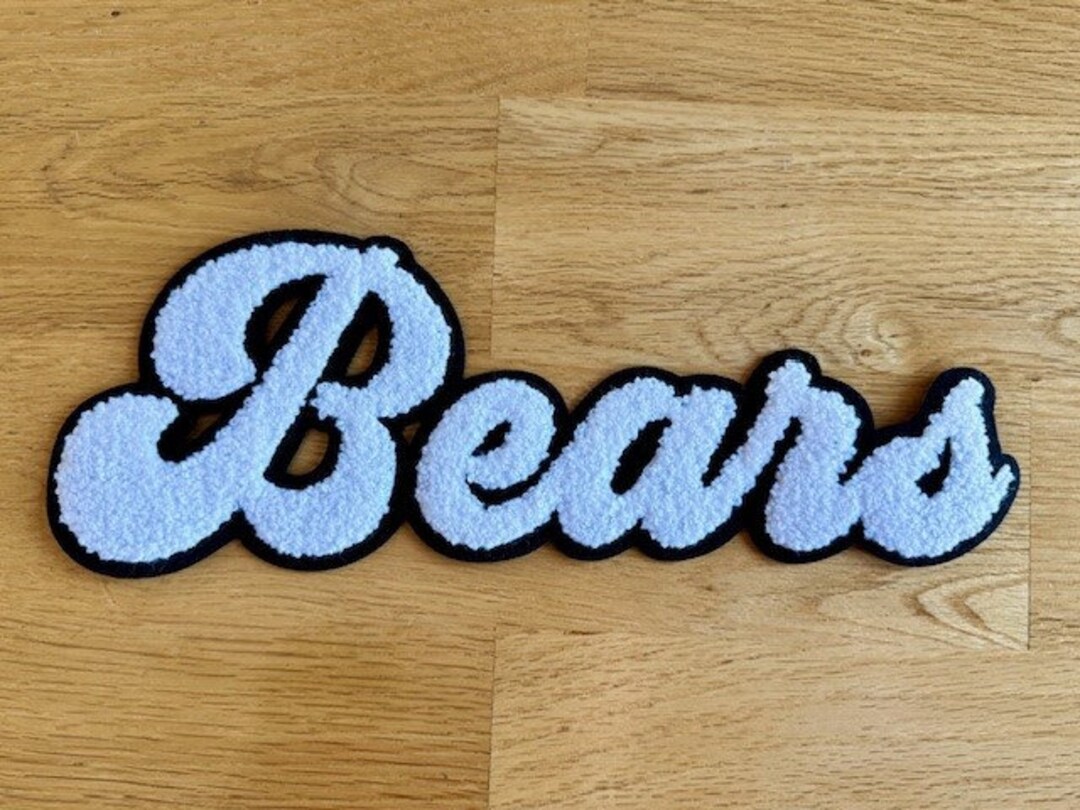 Bears Mascot Chenille Patch Chenille Patch With Adhesive School Mascot Patch bears Football Make ...