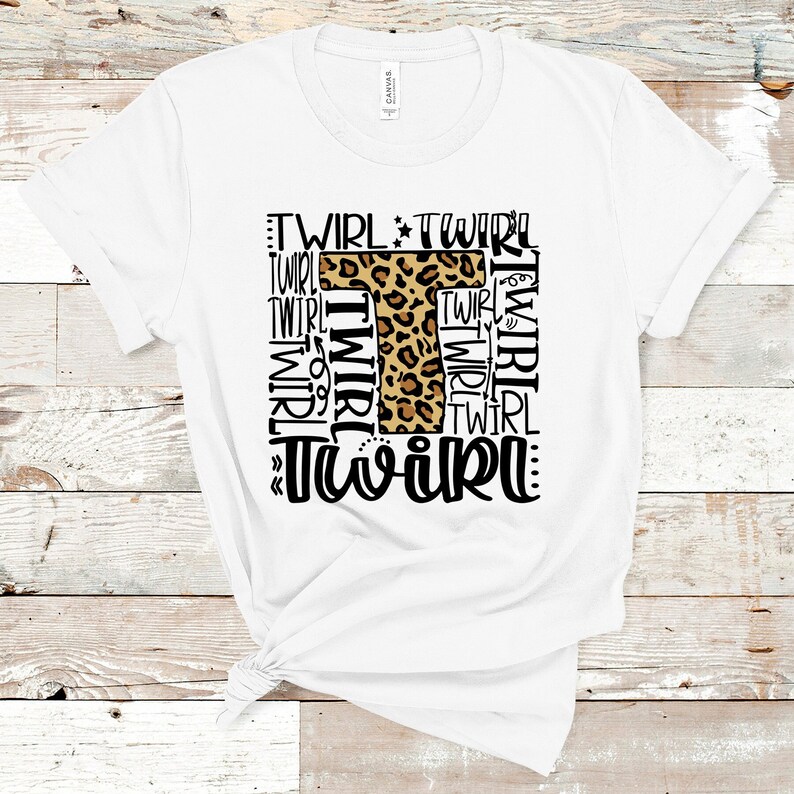 Twirl Leopard Word Art Typography Screen Print Transfer - Make Your Own ...