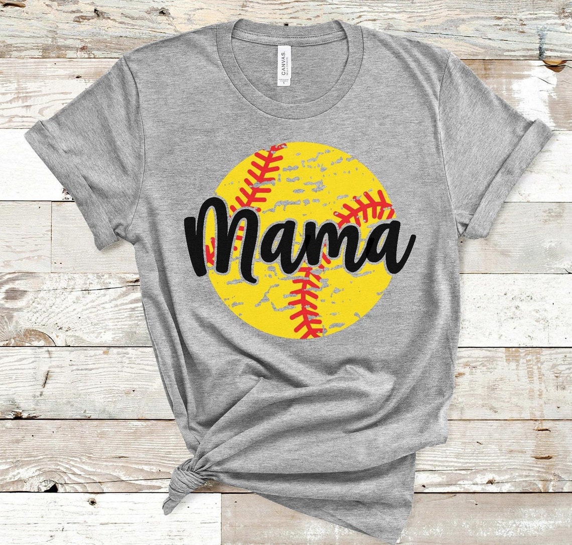 Softball Mama Distressed Softball Screen Print Transfer High - Etsy