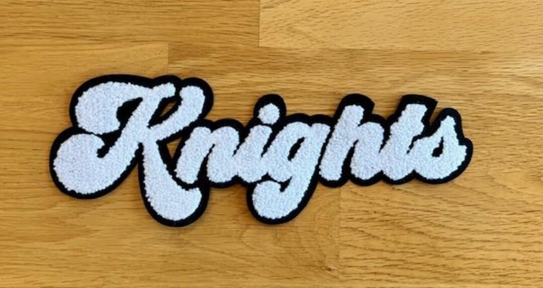 Knights Mascot Chenille Patch - Chenille Patch With Adhesive - School ...