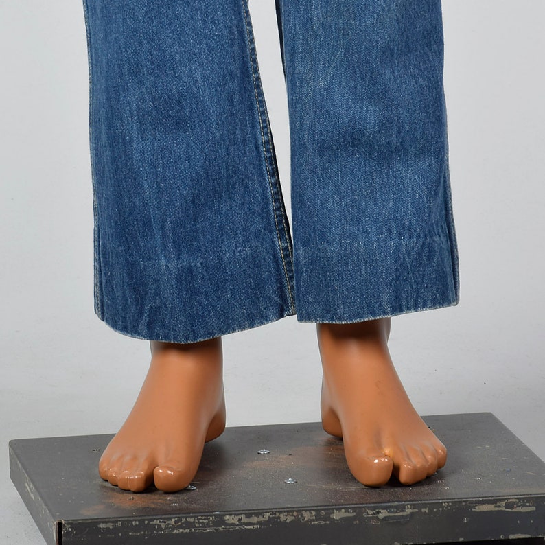 XL 1970s Mens Big Yank Workwear Jeans Dark Wash Straight Leg Light Fade ...