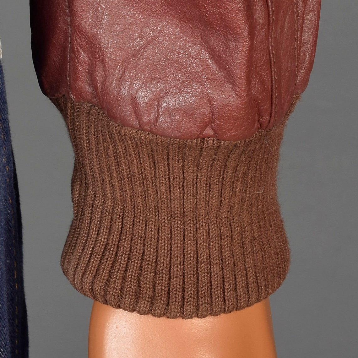 Medium 1970s Men Lightweight Leather Jacket Rib Knit Cuffs Zip - Etsy