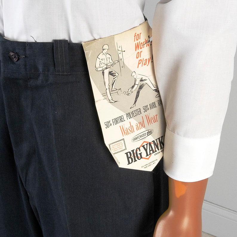 34x29 1960s Mens Pants Navy Blue Workwear BIG YANK Sanforized - Etsy