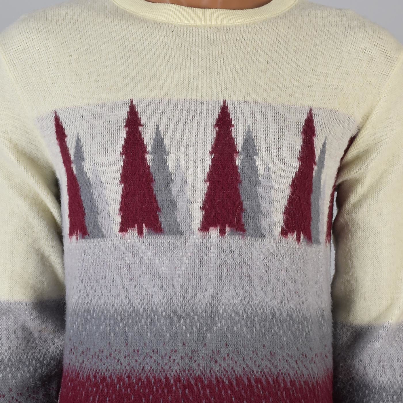 Medium 1980s Mens Winter Sweater Fair Isle Evergreen Tree Knit - Etsy