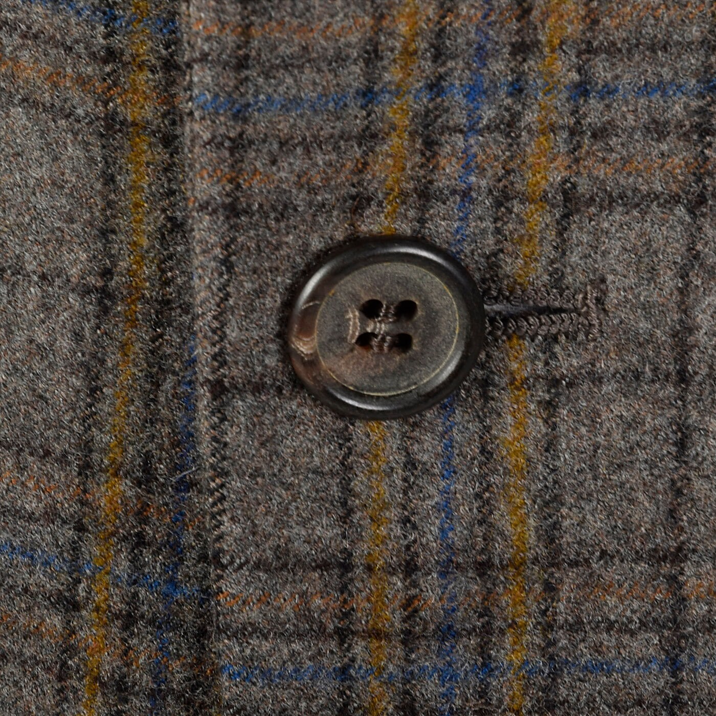 40S 1970s Mens Gray and Yellow Plaid Jacket Two Button Jacket Flap ...