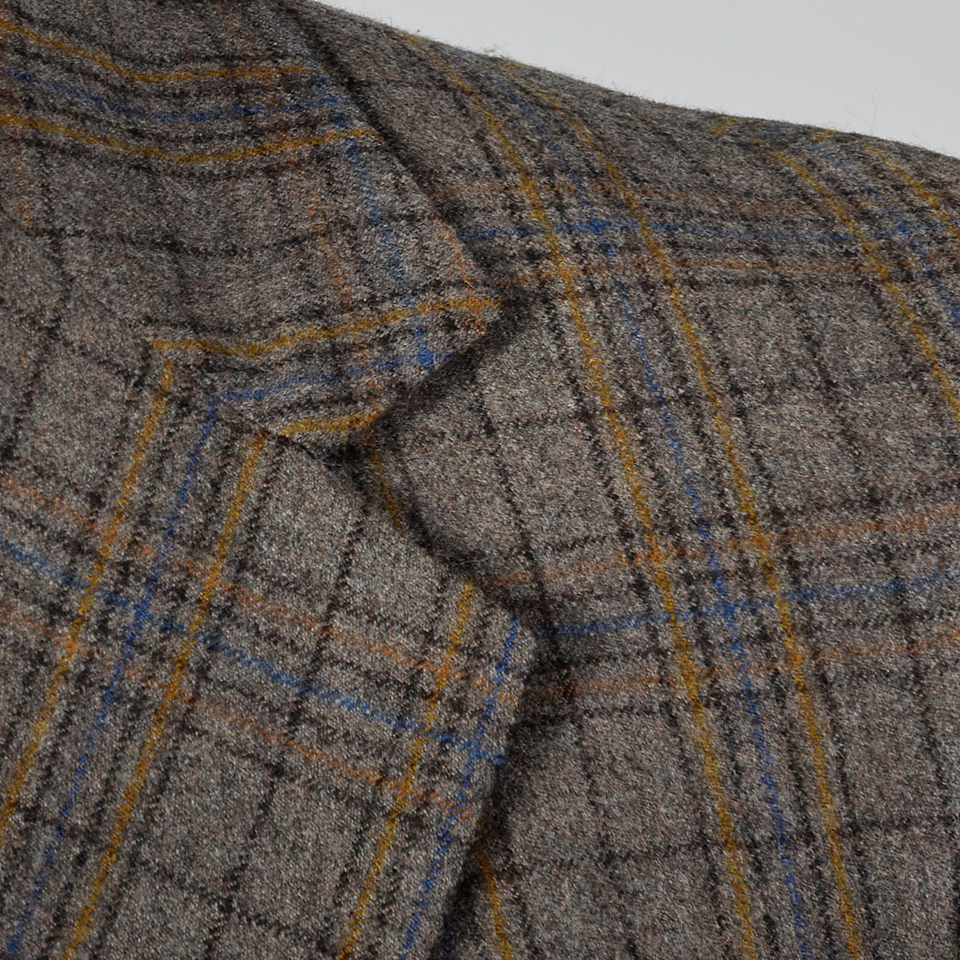 40S 1970s Mens Gray and Yellow Plaid Jacket Two Button Jacket Flap ...