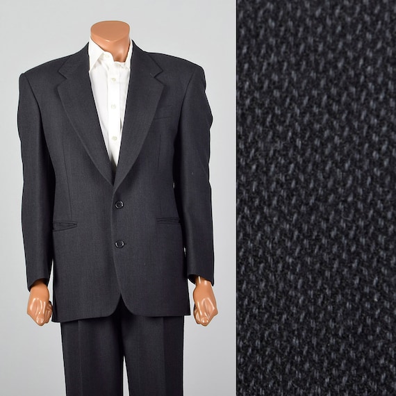 Medium 1990s Mens Gianfranco Ferre Suit Welt Pockets … - Gem