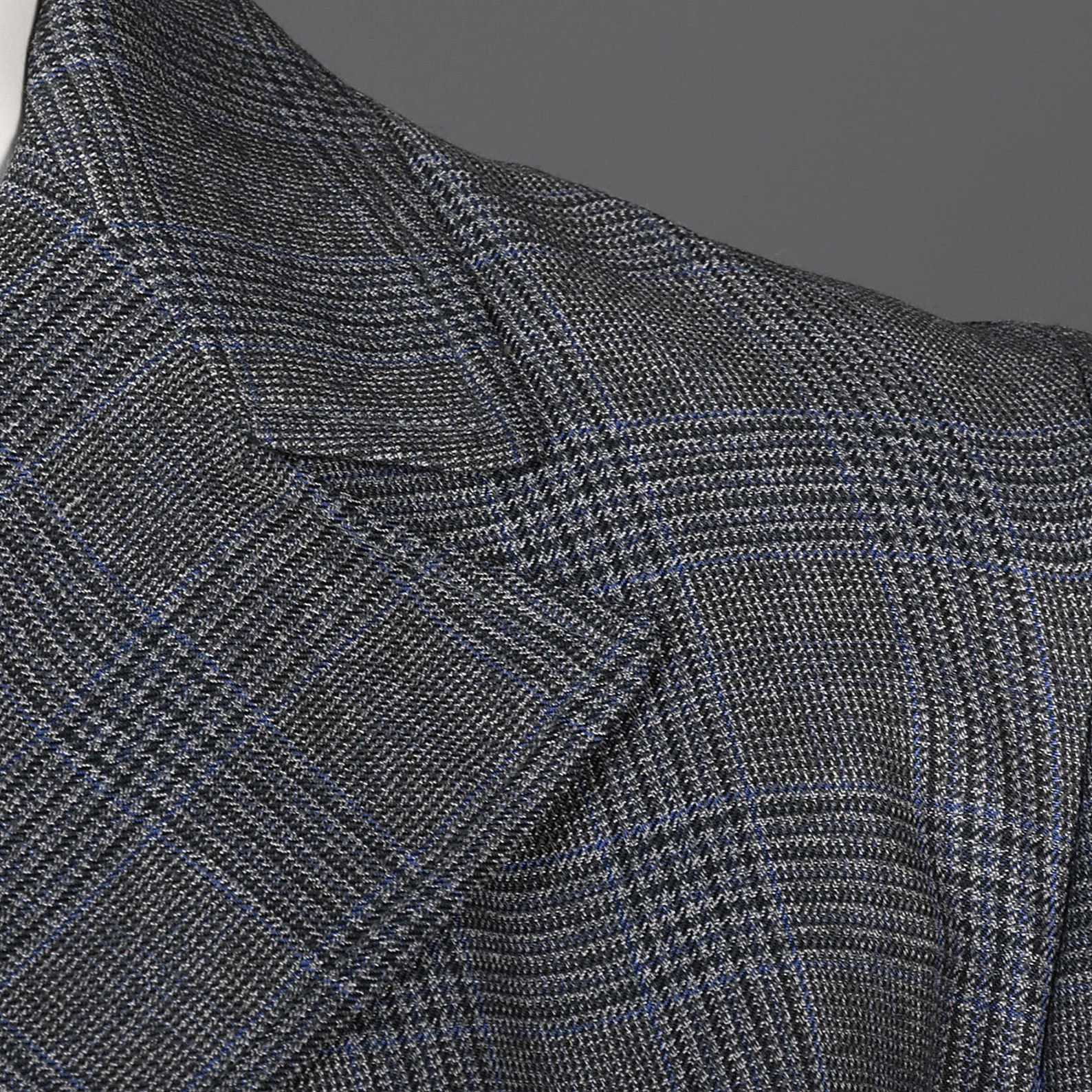 Medium 1970s Top Coat 70s Plaid Overcoat Glen Plaid Blue Black - Etsy