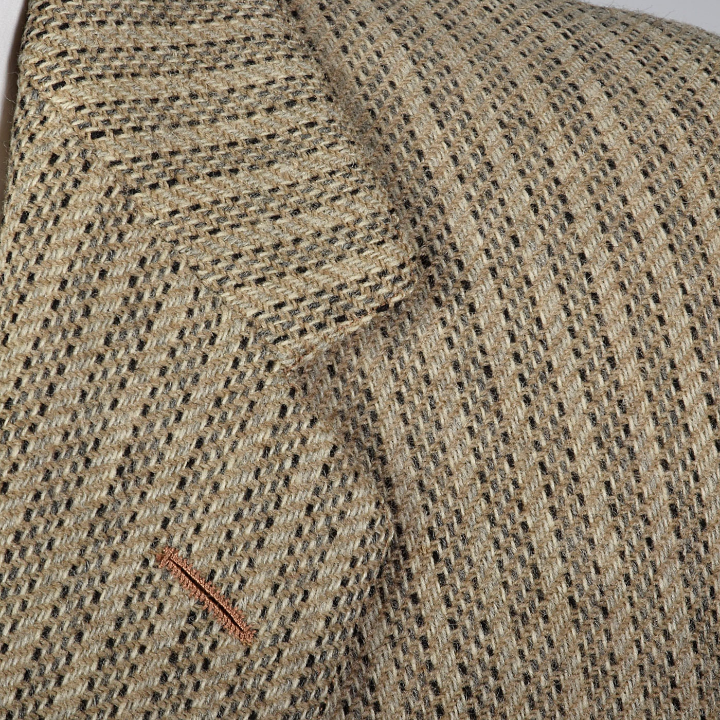 XL 44L 1950s Mens Tan Tweed Striped Sportcoat Single Vent Medium Lapels ...