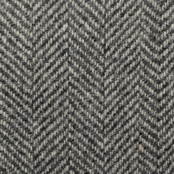 XL 43L 1990s Mens Herringbone Tweed Jacket Gray Wool … - Gem