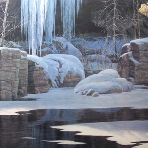 Robert Bateman Winter Reflection Wolf Giclee Canvas RARE Limited ...
