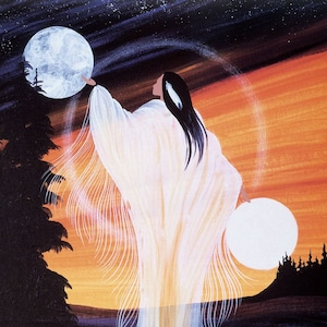 BETTY ALBERT " January Moon " Canvas Authentic Indigenous Collectible ...