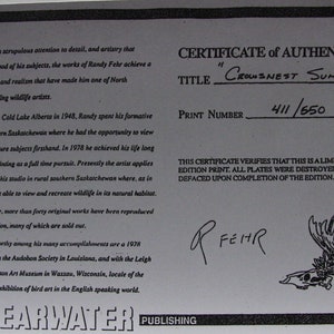 Randy FEHR " Crowsnest Summer " Limited Edition Print Signed & Numbered ...