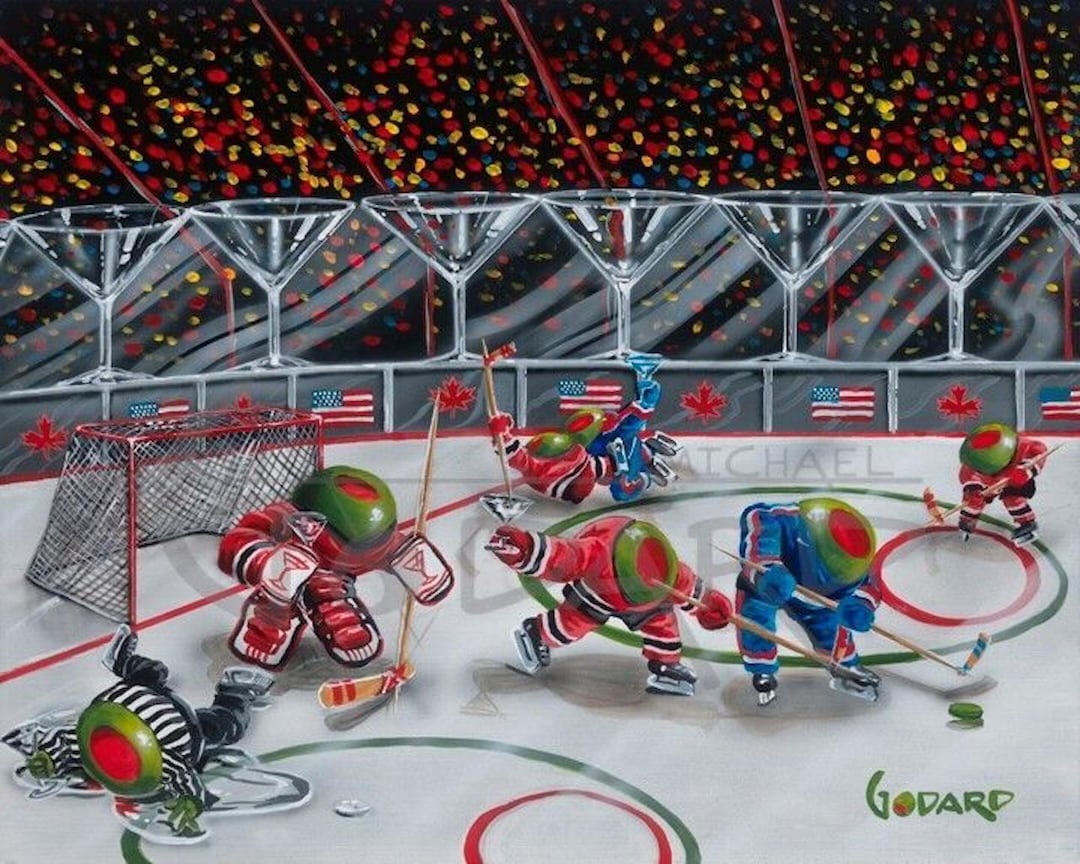 Michael GODARD " We Olive Hockey " Giclee Canvas Signed and Numbered ...