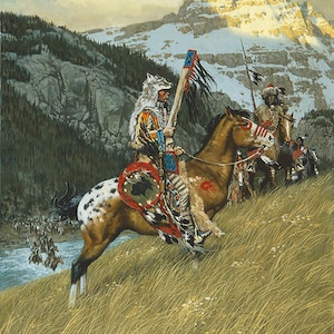 75 Frank C. Mccarthy " Blackfoot Raiders " Limited Edition CANVAS ...