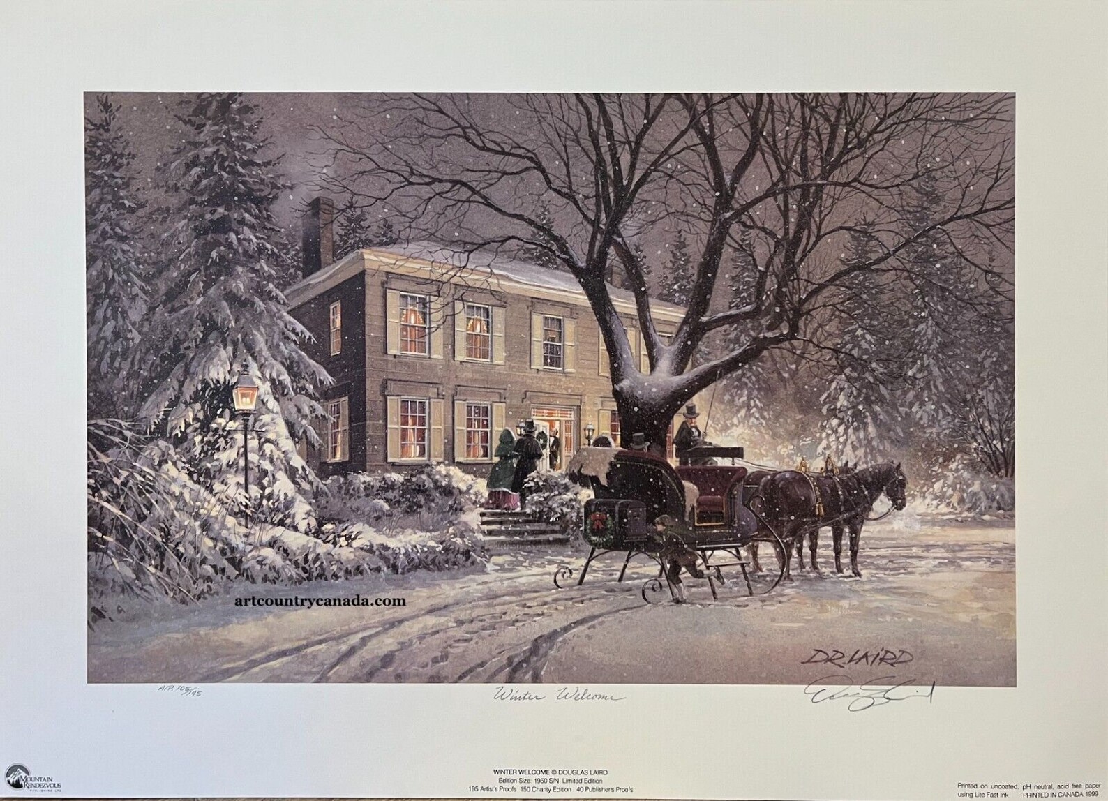 Doug LAIRD Winter Welcome Collectible Limited Edition Signed & Numbered ...