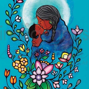 Jackie Traverse " Kookums Universe " Canvas Authentic Indigenous ...