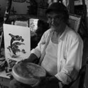 DANNY DENNIS " Heron " Canvas Authentic Indigenous Art Tsimshian First ...