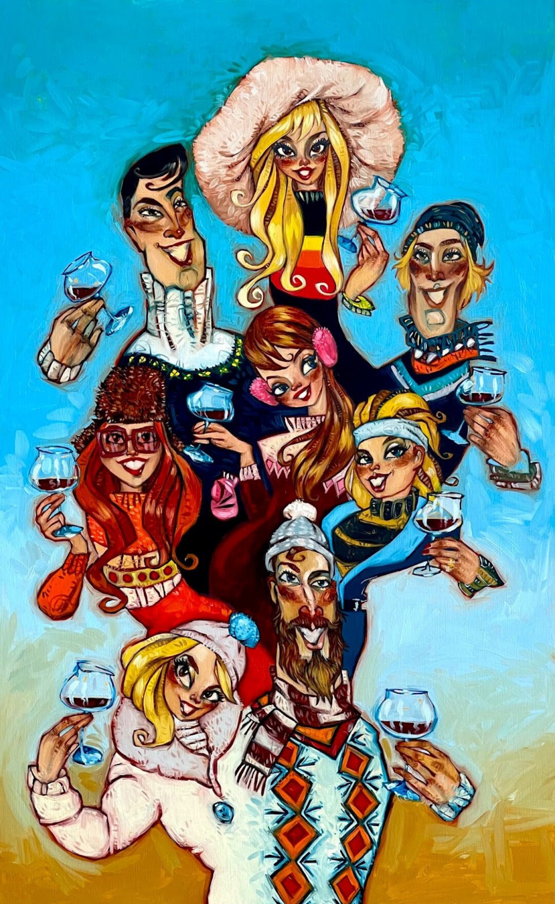 TODD WHITE " Ski Haus " Limited Edition CANVAS Rare Only 100 Signed and ...