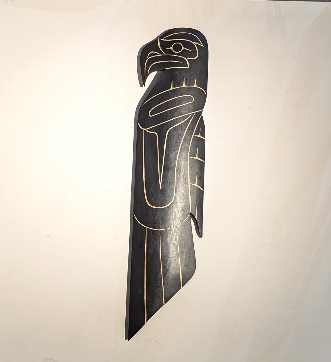 First Nations Coast Salish Native Carving David LOUIS Signed the EAGLE ...