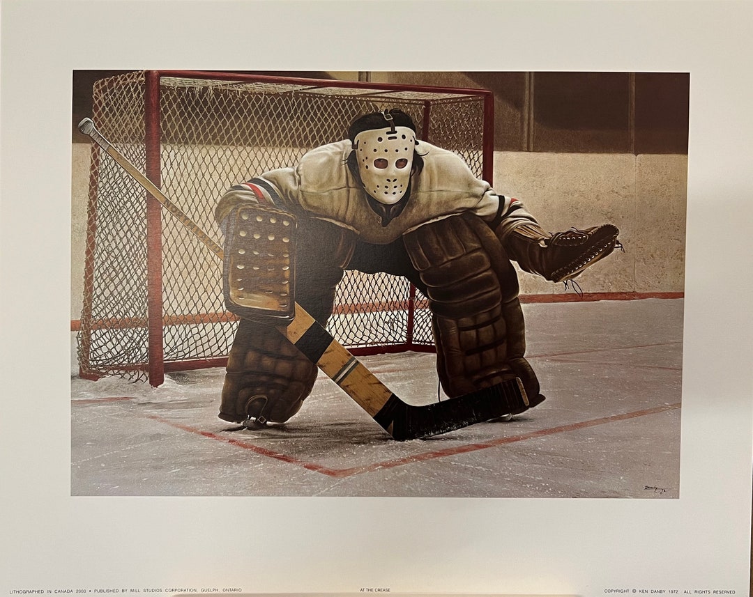 Ken DANBY at the Crease Rare Art Print in Mint Condition NHL Ice Hockey ...