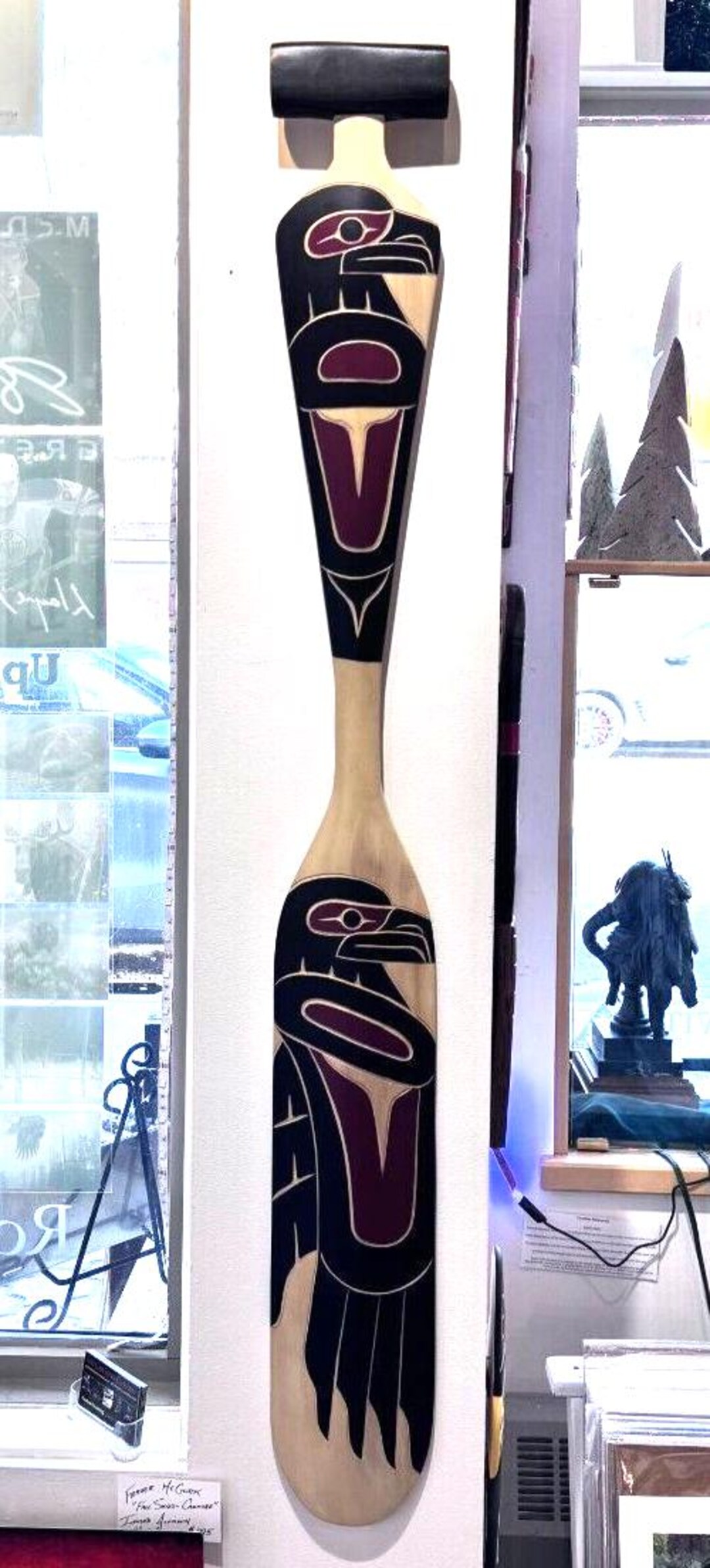 Raven Paddle Original First Nations Coast Salish Native Carving by ...