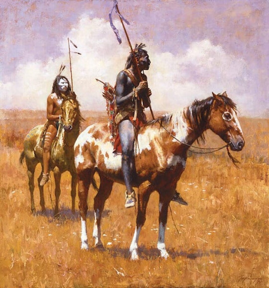 Howard TERPNING " Coup Sticks and War Paint " Limited Edition CANVAS 28 ...