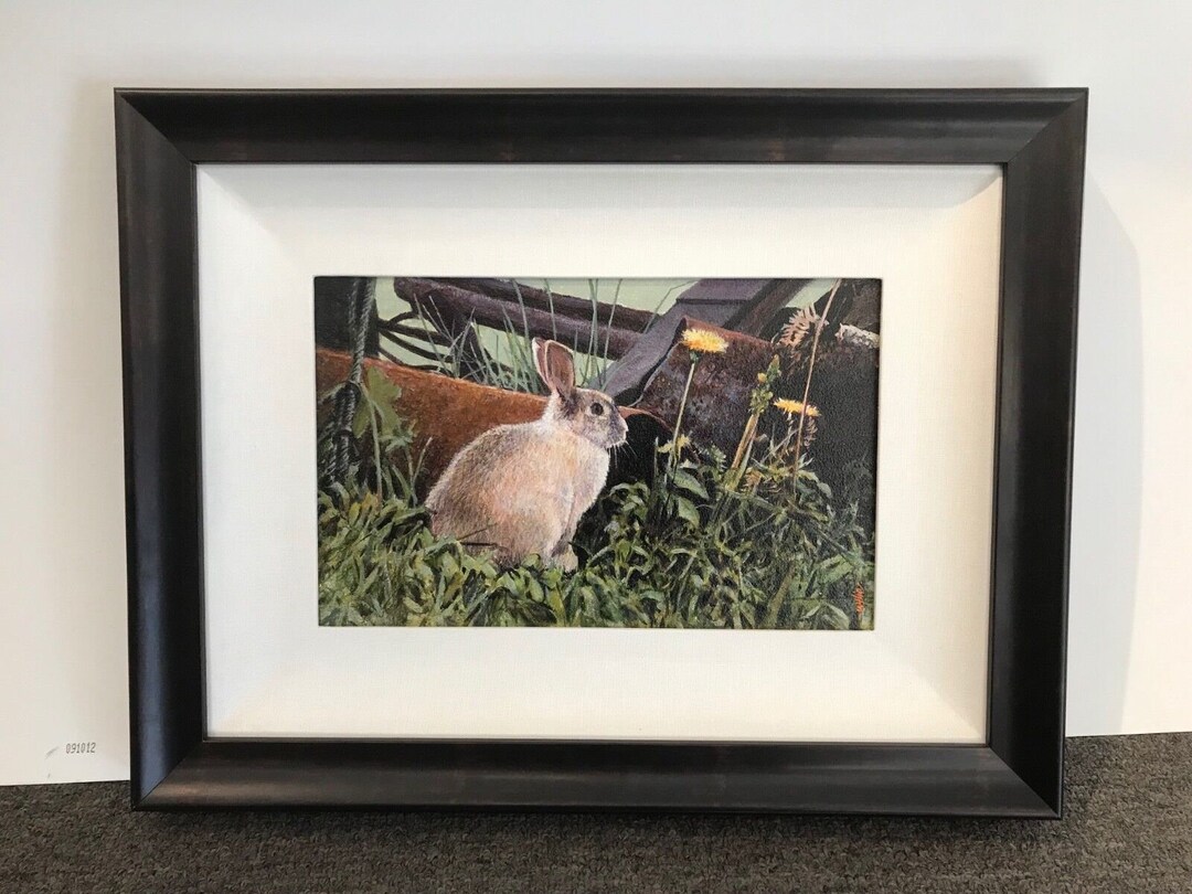 Alan WYLIE Original OIL on Board " Rabbit Refuge " High Realism ...