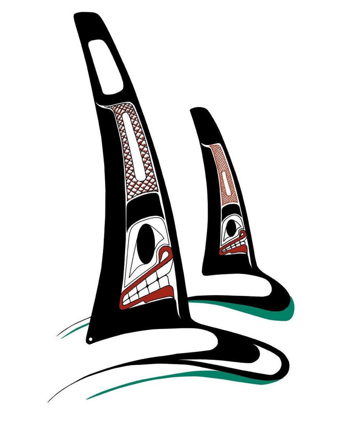 DANNY DENNIS " Orcas " Canvas Authentic Indigenous Collectible Limited ...