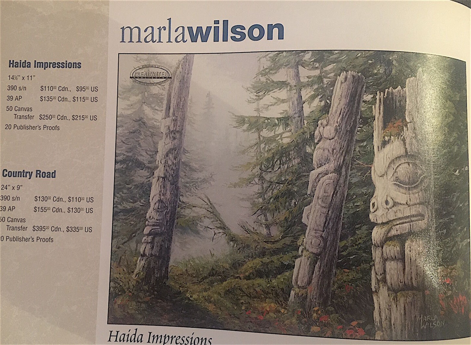 Marla WILSON Haida Impressions Limited Edition - Etsy