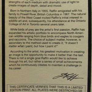 Luke Raffin "winter Rose" Limited Edition RARE Print Signed & Numbered ...