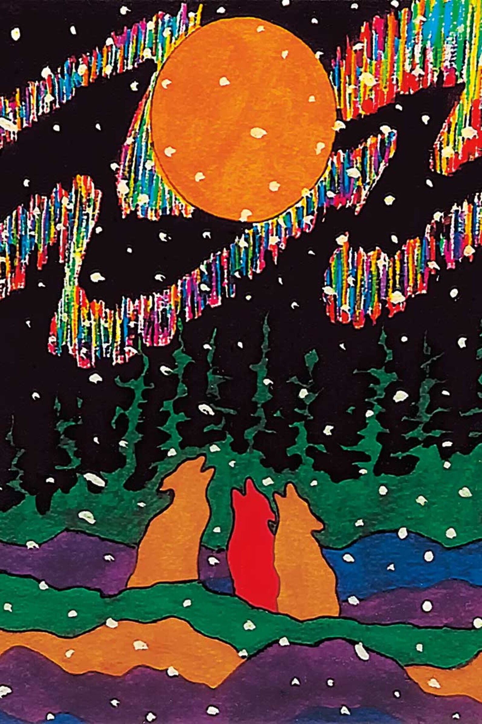 Dawn OMAN " Aurora Ii" Canvas Authentic Indigenous Collectible Made in ...