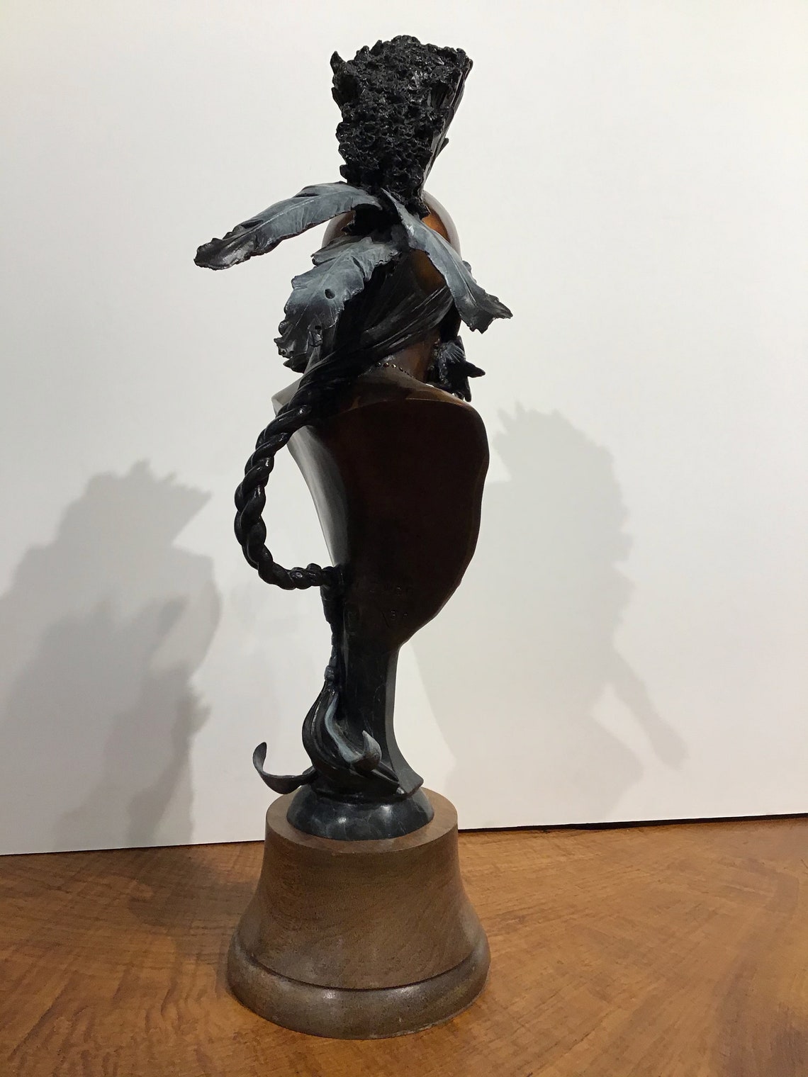 Vilem ZACH " Mohawk " 20.5" Hand Cast Bronze Limited Edition Sculpture ...