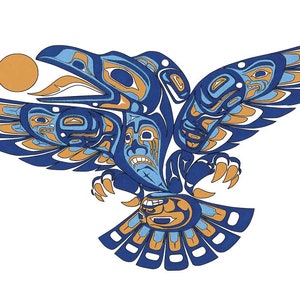 Jonathan ERICKSON " Raven 2 " Gitksan Native Indigenous Canvas ART Made ...