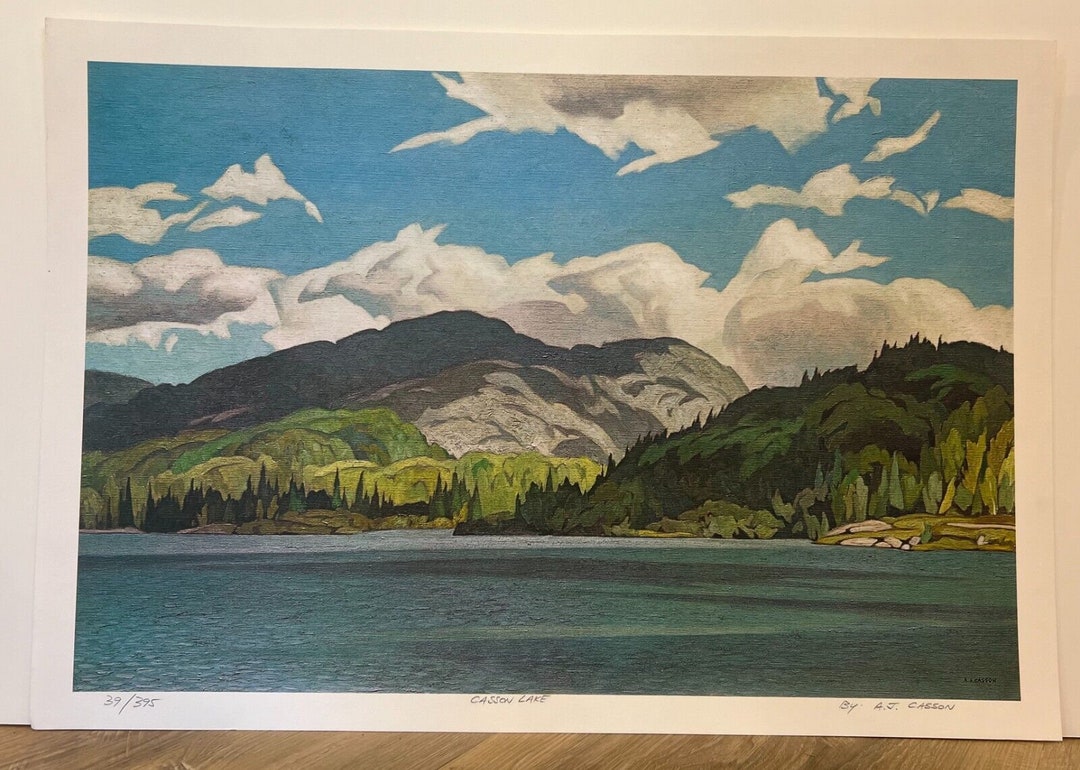 A.J. CASSON " Casson Lake " New Print Group of Seven Founder Canadian ...