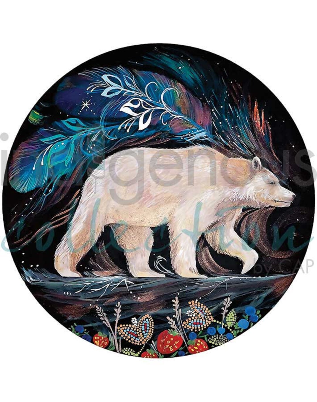 Erickson Karen " Spirit Bear " Canvas Authentic Indigenous Collectible ...