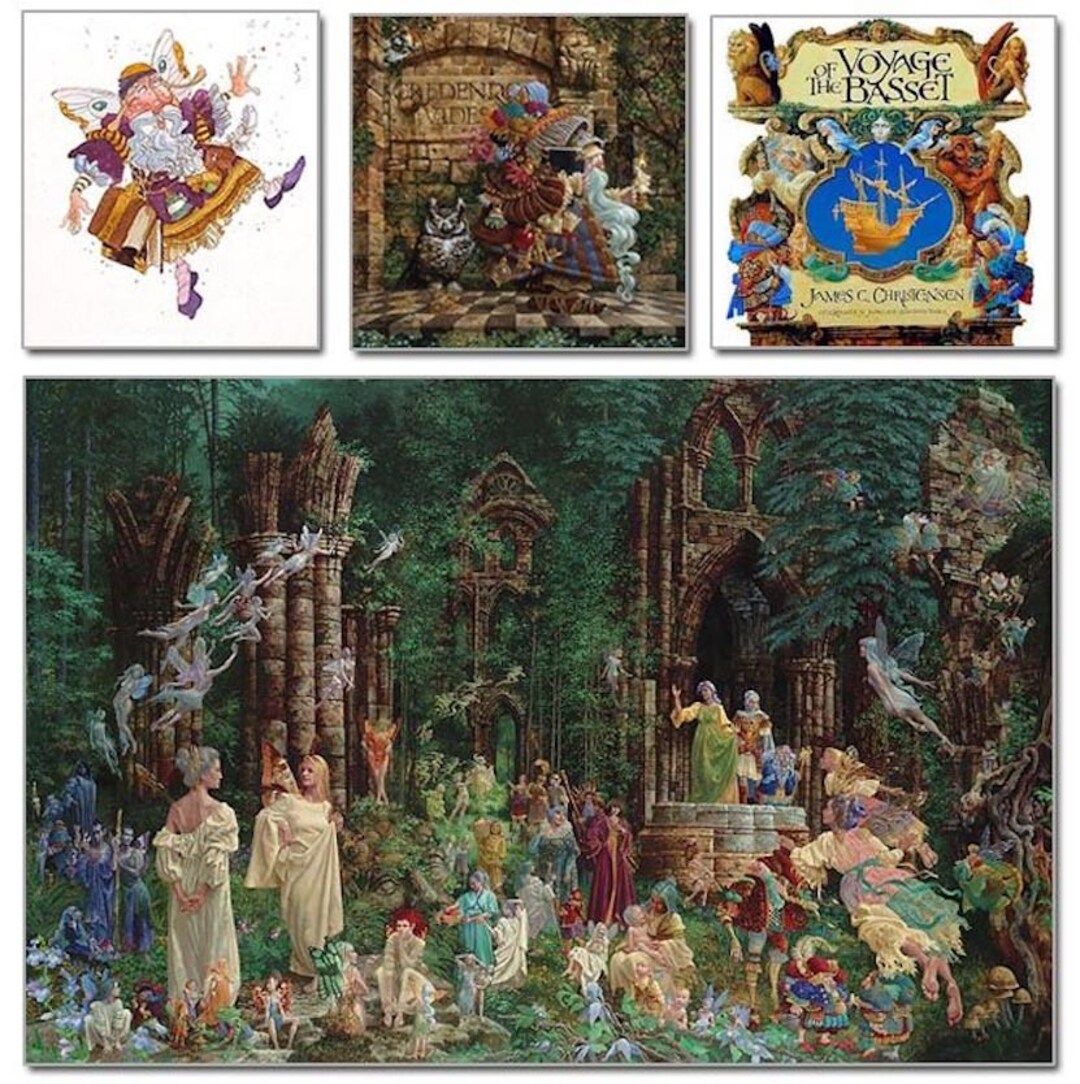 James C Christensen Court of the Faeries , the Oldest Professor A Hand ...