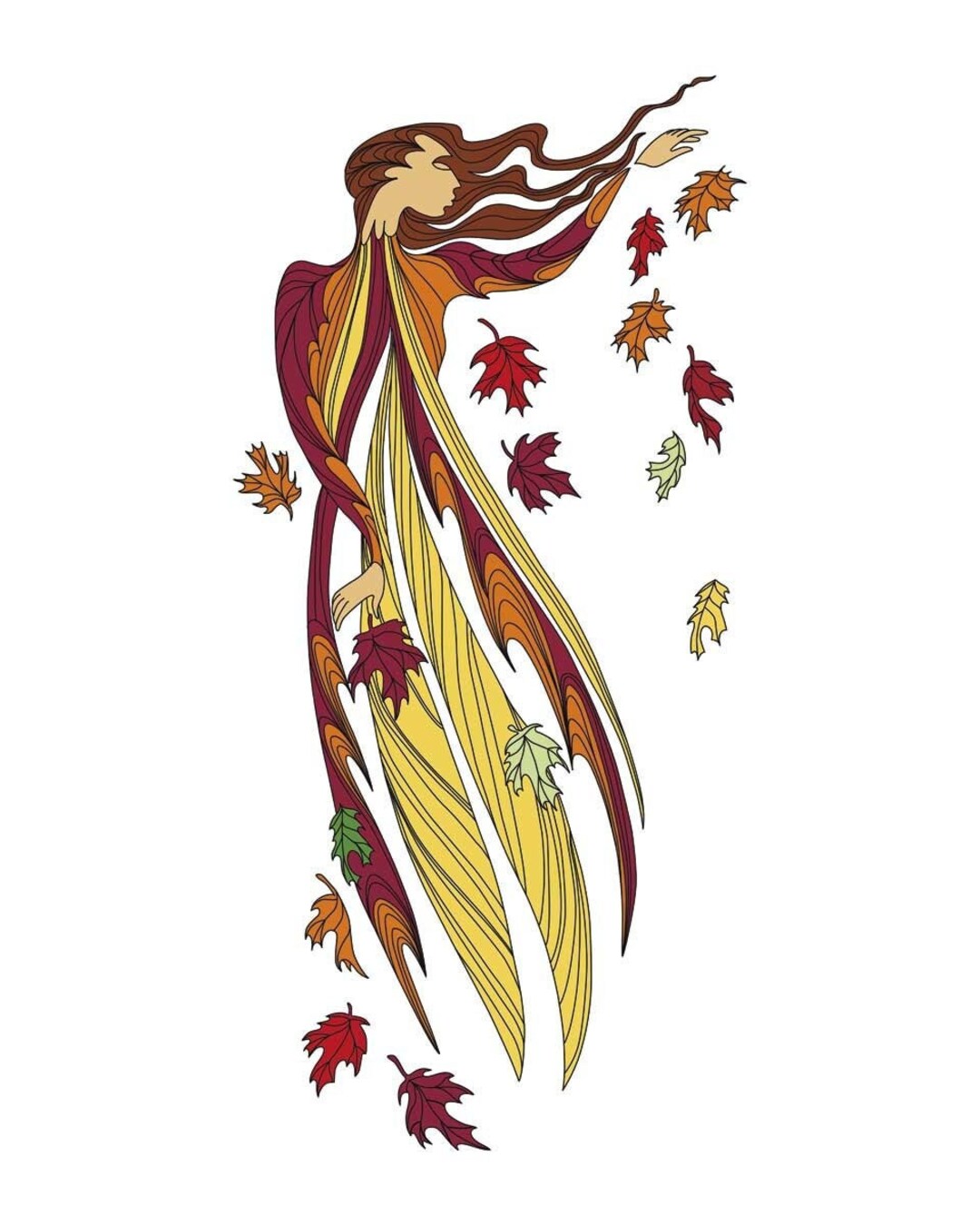 MAXINE NOEL " Leaf Dancer " Canvas Authentic Indigenous Collectible ...