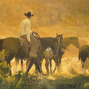 JOHN BYE Setting Sun Horses Limited Edition 50 - Etsy