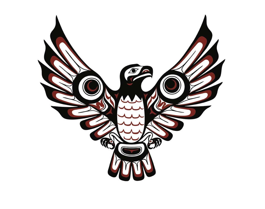 Clarence MILLS Haida Eagle II Native Canvas Authentic Indigenous ...