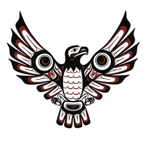 Clarence MILLS Haida Eagle II Native Canvas Authentic Indigenous ...