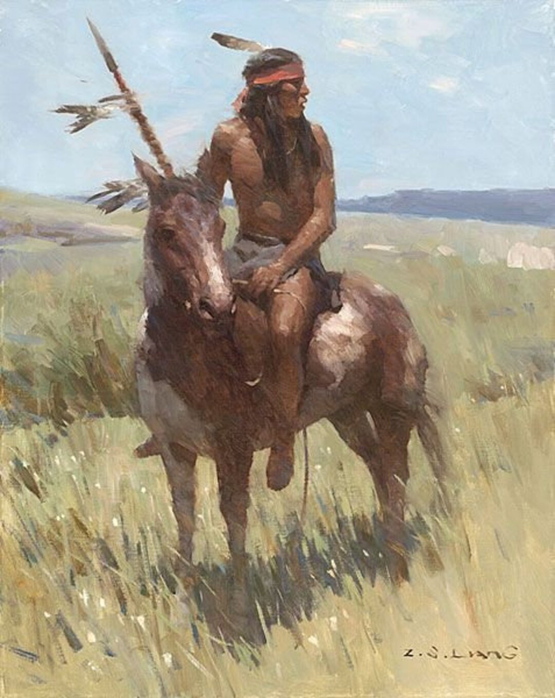 75 Z.S. LIANG " Young Scout " Limited Edition CANVAS 14"hx11"w Award ...